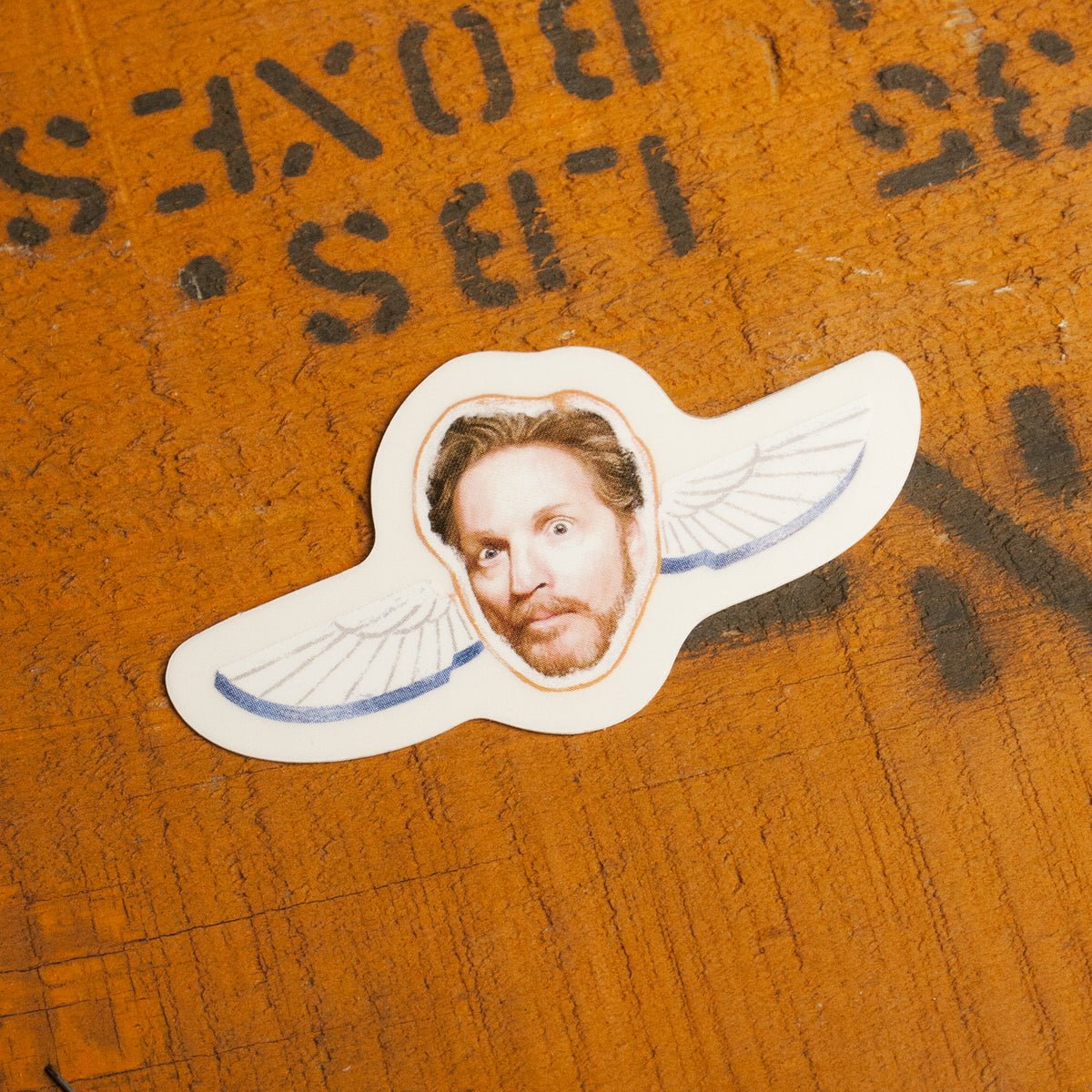 Winged Tim Head Sticker – Tim Hawkins